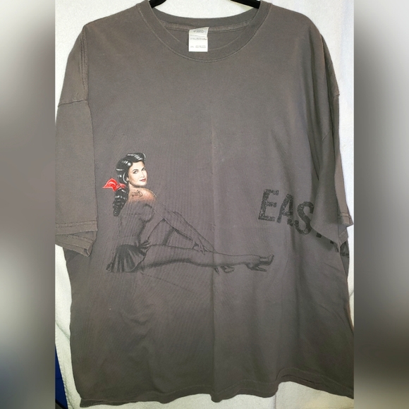 Gildan | Shirts | Vintage Y2k Easy Riders Pin Up Girl Mens Shirt Size ...